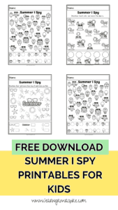 Free Summer I Spy Printables For Kids | Learn Grow Aspire