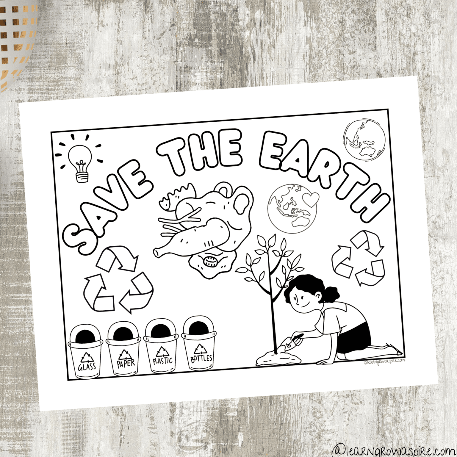 Earth Day Printable Activities For Kids Pdf | Learn Grow Aspire