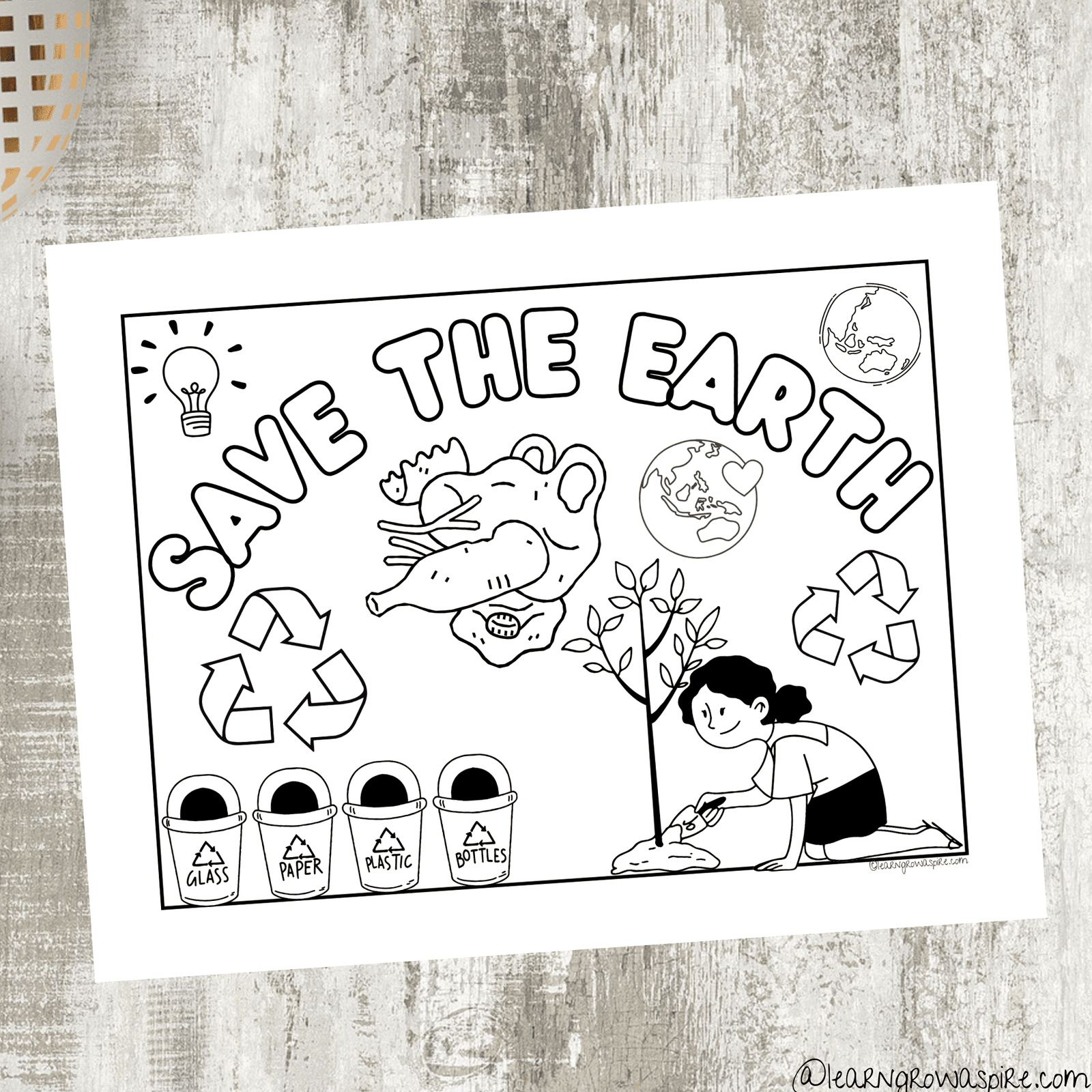 Earth Day Printable Activities For Kids Pdf | Learn Grow Aspire