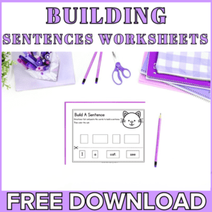 Free Printable Sentence Building Worksheets