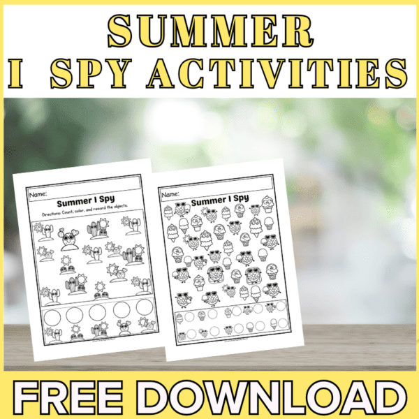 Free Summer I Spy Printables For Kids | Learn Grow Aspire
