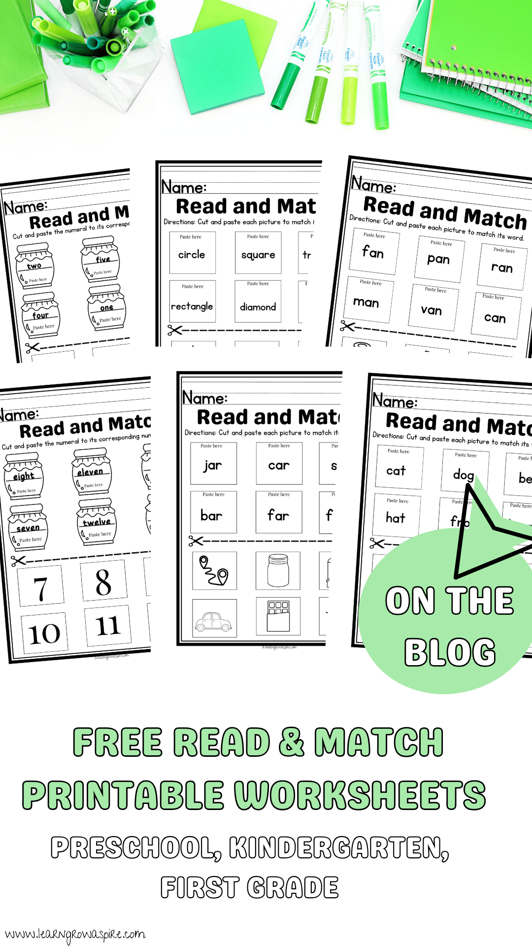 Read And Match Worksheets Free Printable | Learn Grow Aspire