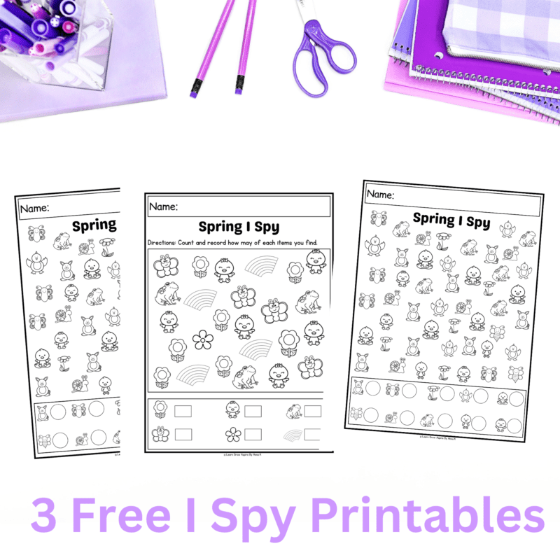Free Printable Spring I Spy Worksheets For Kids | Learn Grow Aspire