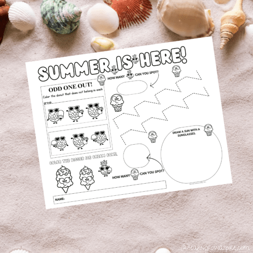 Free Printable Summer Activity Mat for Kids | Learn Grow Aspire
