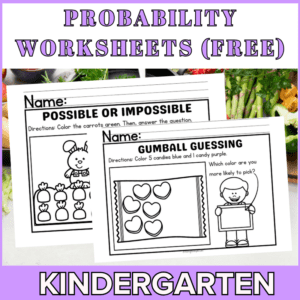 Free Kindergarten Probability Worksheets | Learn Grow Aspire