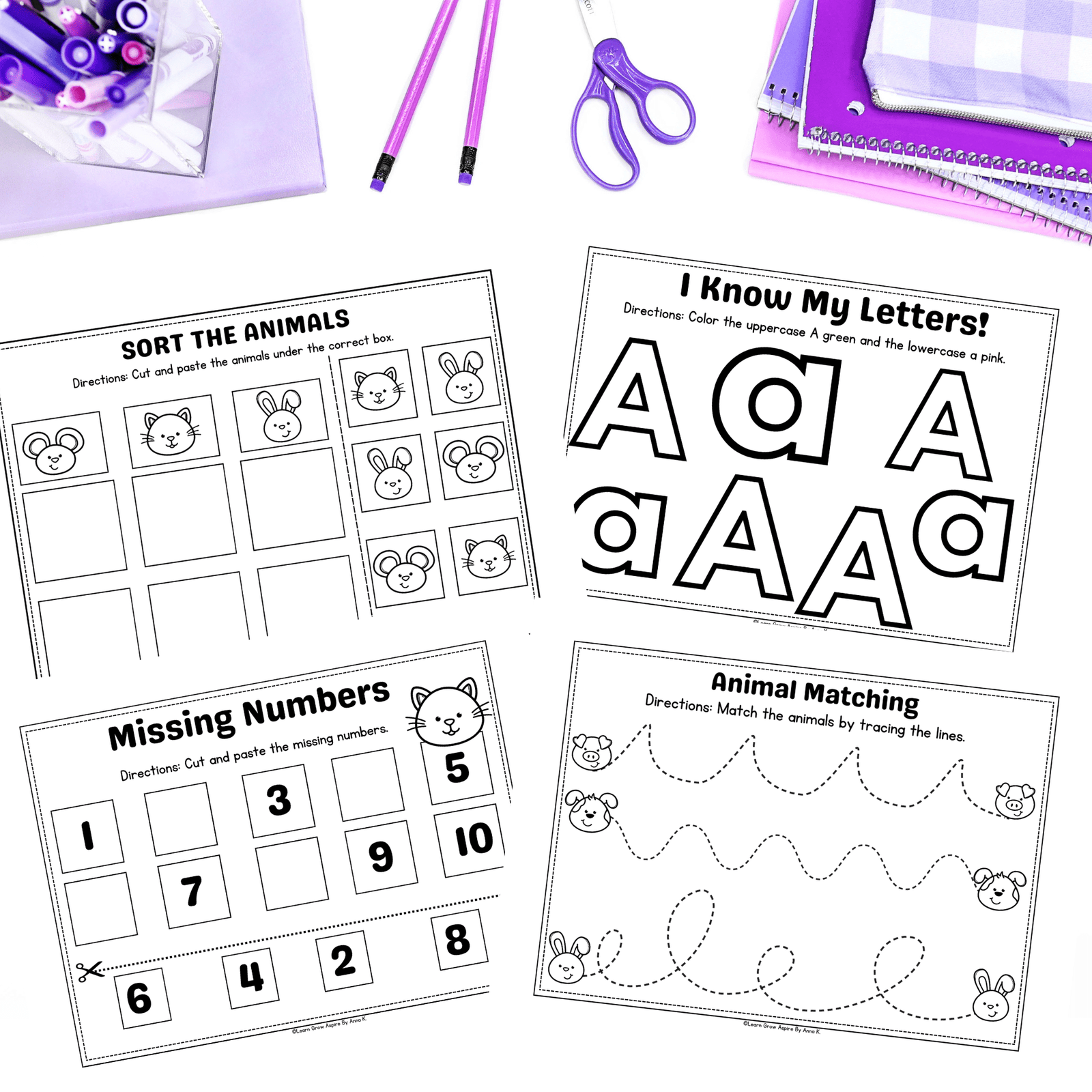 Preschool Fun Packet Free Download | Learn Grow Aspire