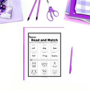 Read And Match Worksheets Free Printable | Learn Grow Aspire
