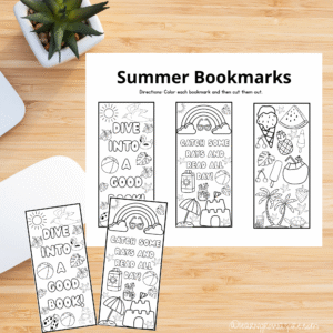 Free Printable Summer Coloring Bookmarks For Kids | Learn Grow Aspire
