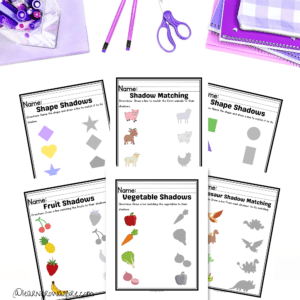 Free Printable Shadow Matching Worksheets