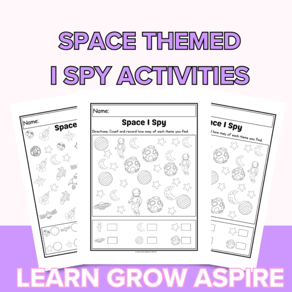 Space I Spy Activities Free Printables | Learn Grow Aspire