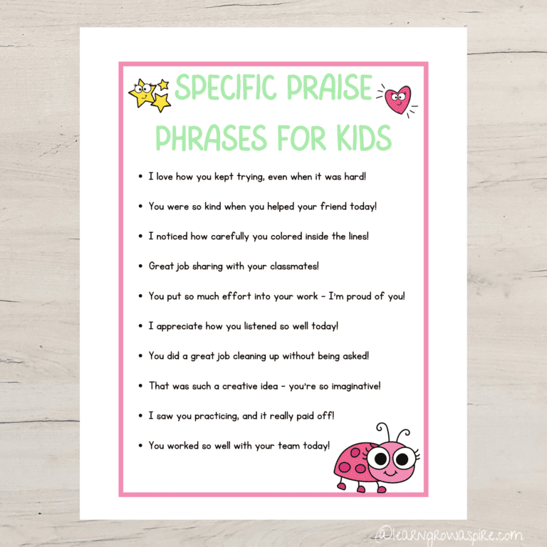 The Power of Specific Praise for Kids | Learn Grow Aspire