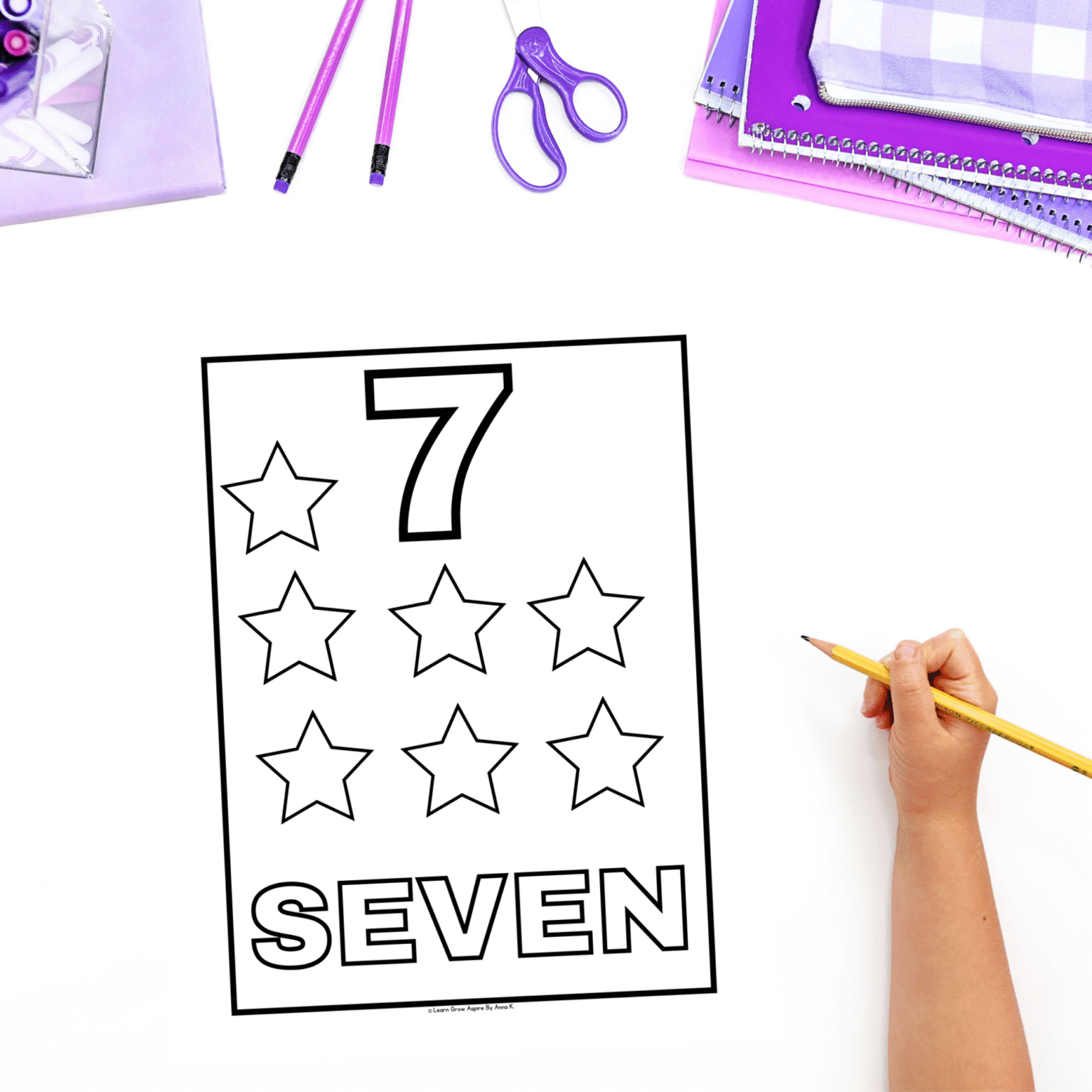 Number Coloring Pages 1-10 PDF FREE Download | Learn Grow Aspire