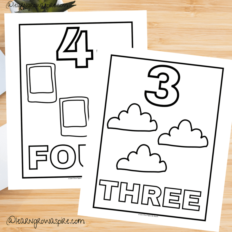 Number Coloring Pages 1-10 PDF FREE Download | Learn Grow Aspire