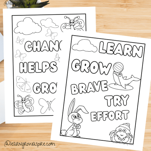 Free Printable Growth Mindset Coloring Pages For Kids | Learn Grow Aspire