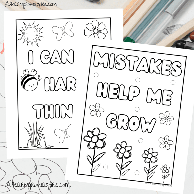 Free Printable Growth Mindset Coloring Pages For Kids | Learn Grow Aspire