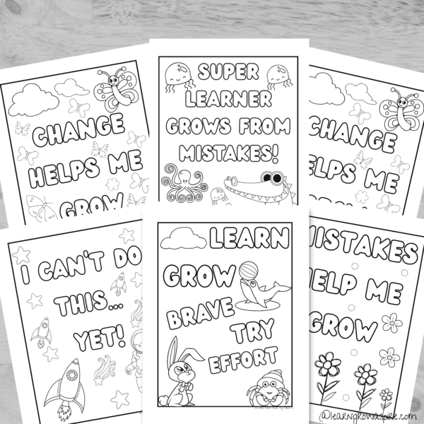 Free Printable Growth Mindset Coloring Pages For Kids | Learn Grow Aspire