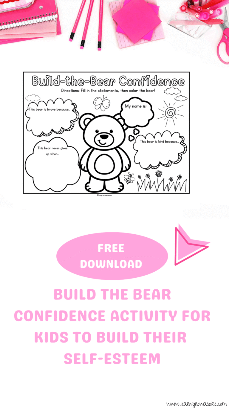 Self Esteem Activities For Kids ( Build The Bear Confidence) | Learn ...