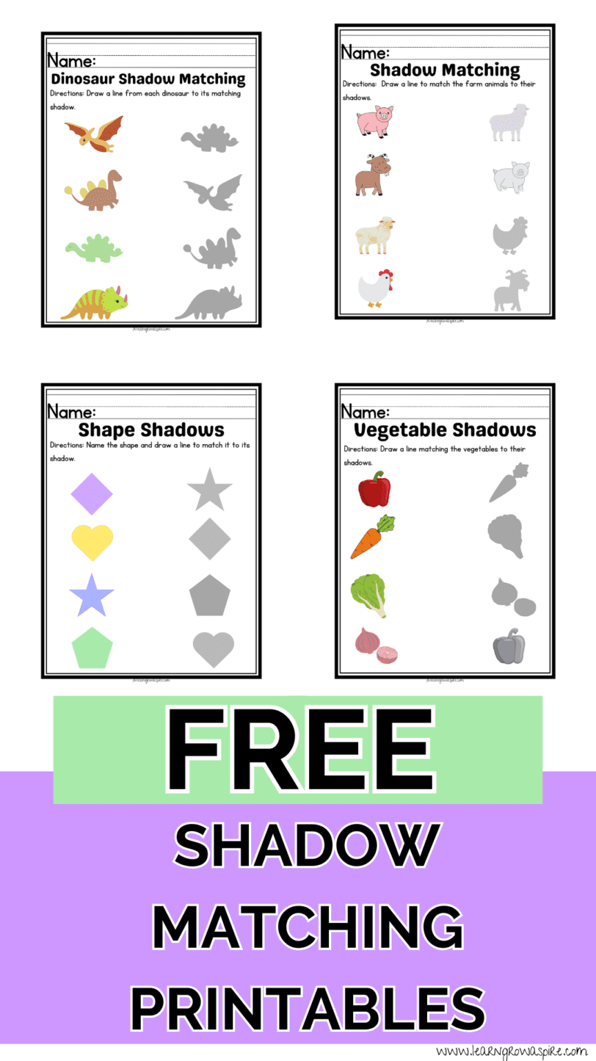 Free Printable Shadow Matching Worksheets