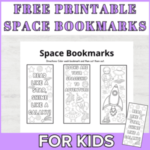 Free Space Bookmarks For Kids Printable | Learn Grow Aspire