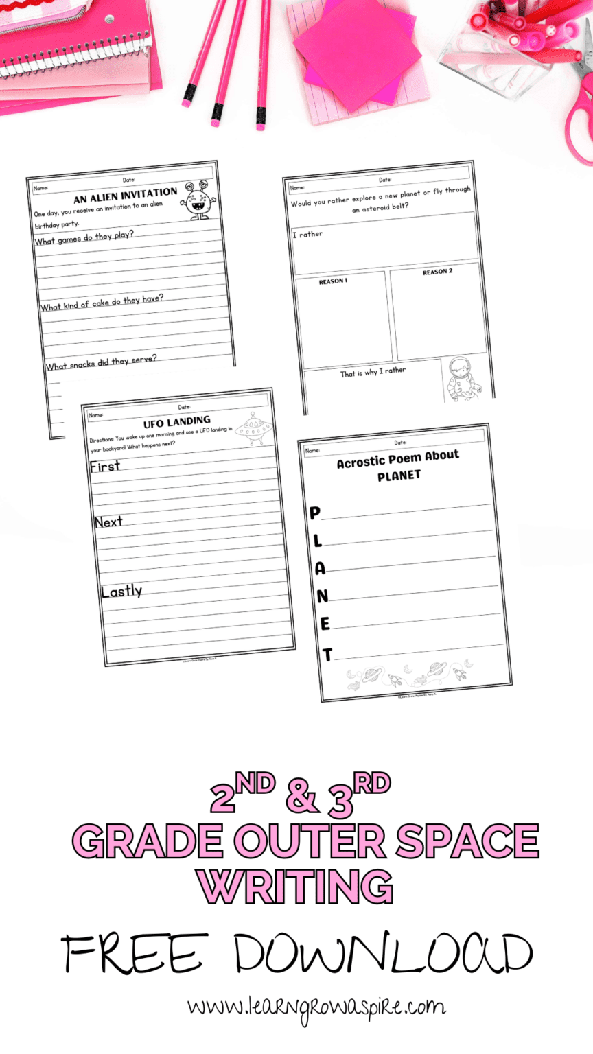 Free Outer Space Writing Prompts For Kids | Learn Grow Aspire