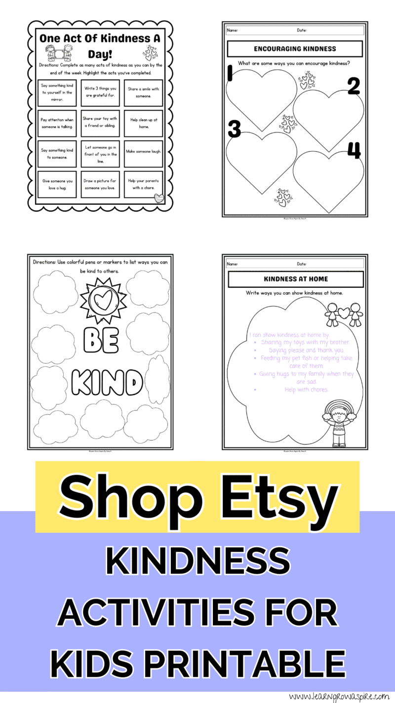 Kindness Activities For Kids (Printable PDFs) | Learn Grow Aspire