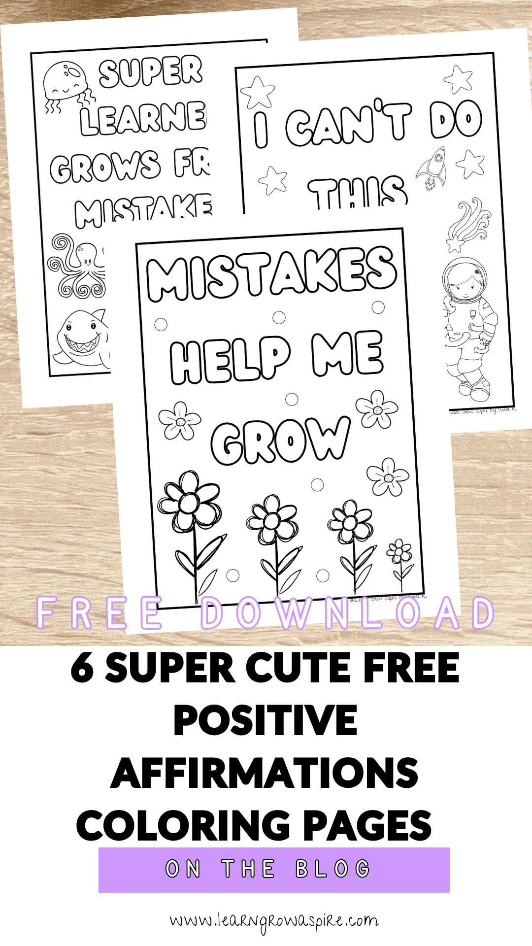 Free Printable Growth Mindset Coloring Pages For Kids | Learn Grow Aspire