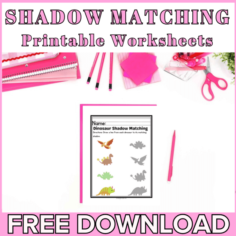 Free Printable Shadow Matching Worksheets