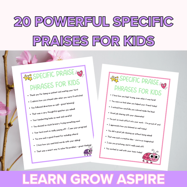 The Power of Specific Praise for Kids | Learn Grow Aspire