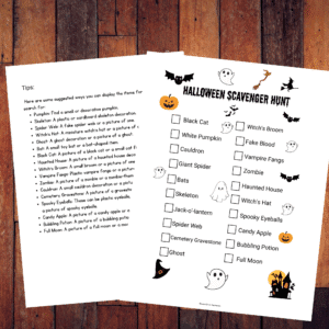 Free Halloween Scavenger Hunt Printable for Kids | Learn Grow Aspire