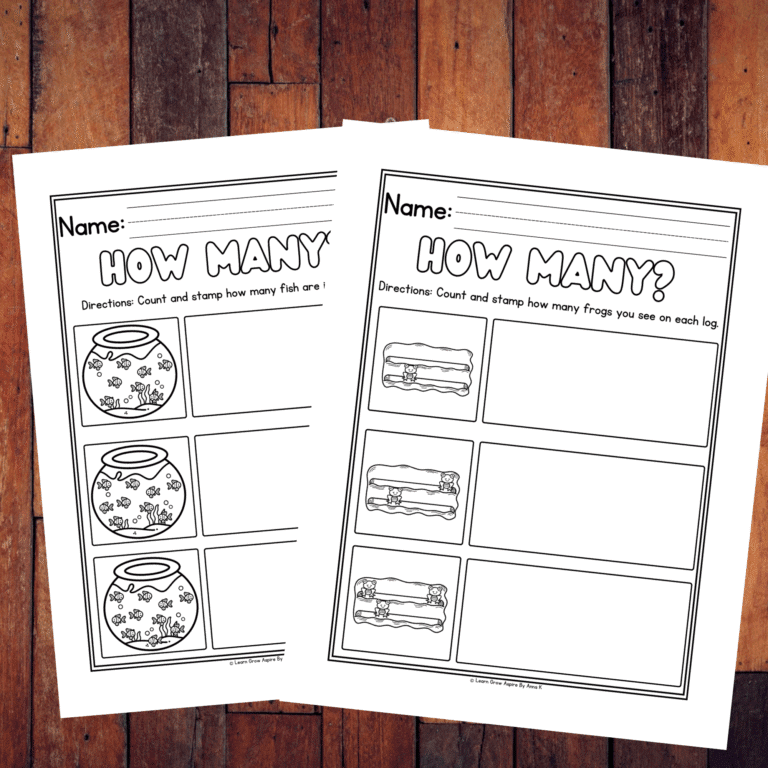 Free Printable Count And Stamp Worksheets (1 - 10) | Learn Grow Aspire