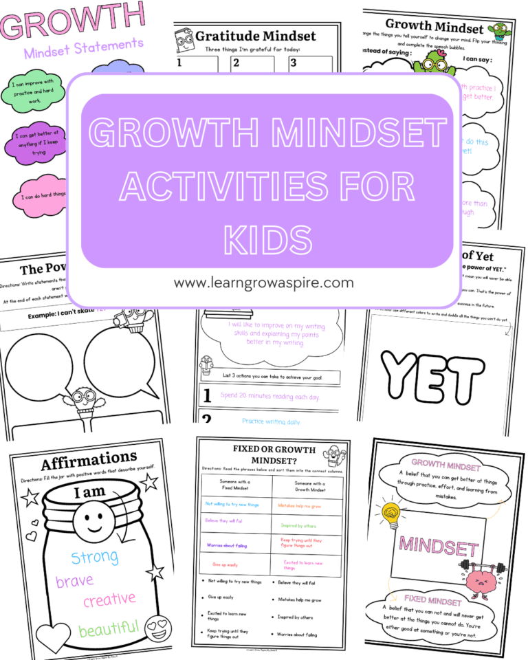 Activities To Foster A Growth Mindset In Kids | Learn Grow Aspire