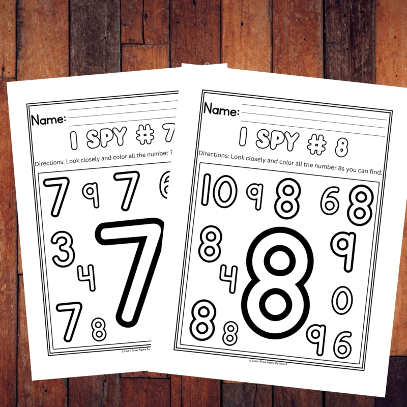 Free Numbers Worksheets For Preschoolers | Learn Grow Aspire