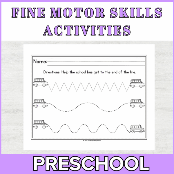 Fine Motor Activities For Preschoolers PDF Printable | Learn Grow Aspire