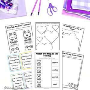 First Day Of School Feelings Worksheets | Learn Grow Aspire