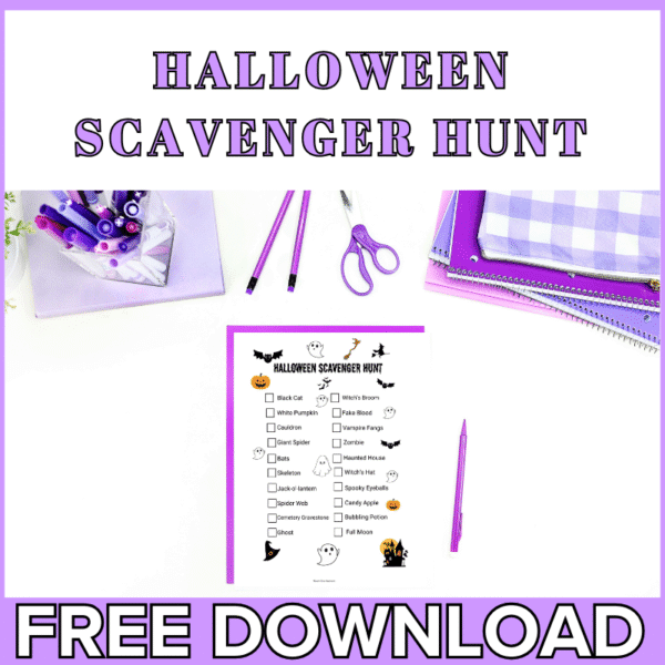 Free Halloween Scavenger Hunt Printable for Kids | Learn Grow Aspire