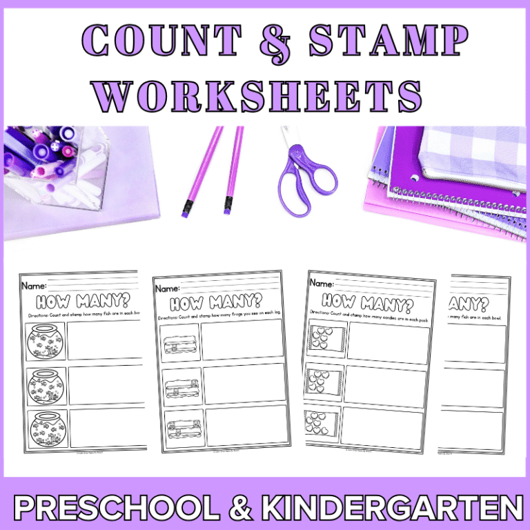 Free Printable Count And Stamp Worksheets (1 - 10) | Learn Grow Aspire