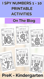 I Spy Numbers 1-10 Worksheets | Learn Grow Aspire