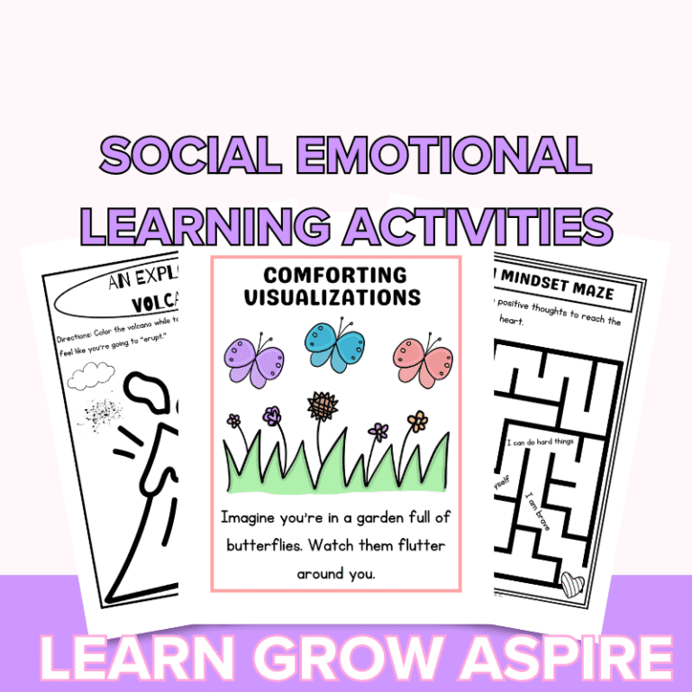 Social Emotional Learning Worksheets | Learn Grow Aspire