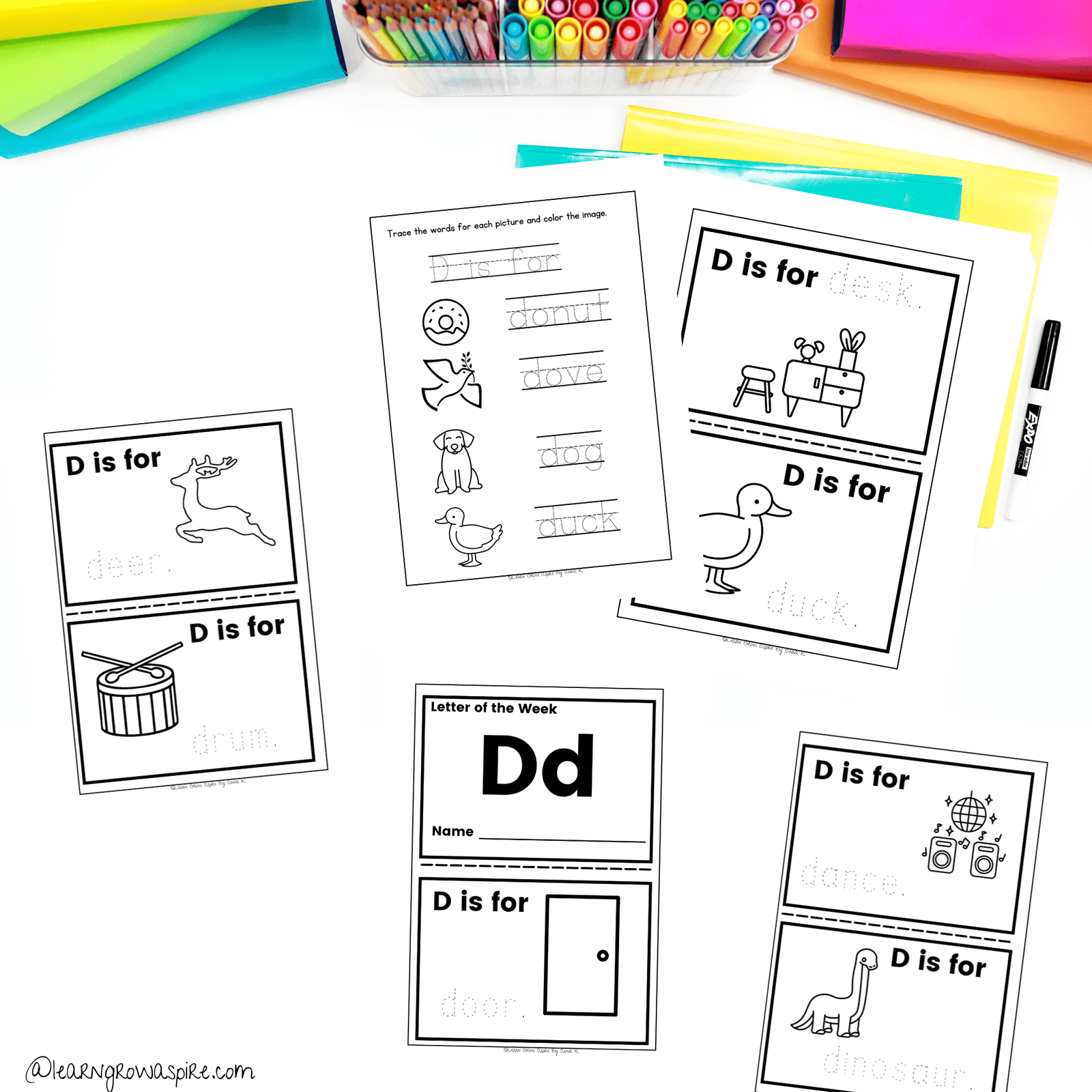 Letter D Of The Week Printable | Learn Grow Aspire