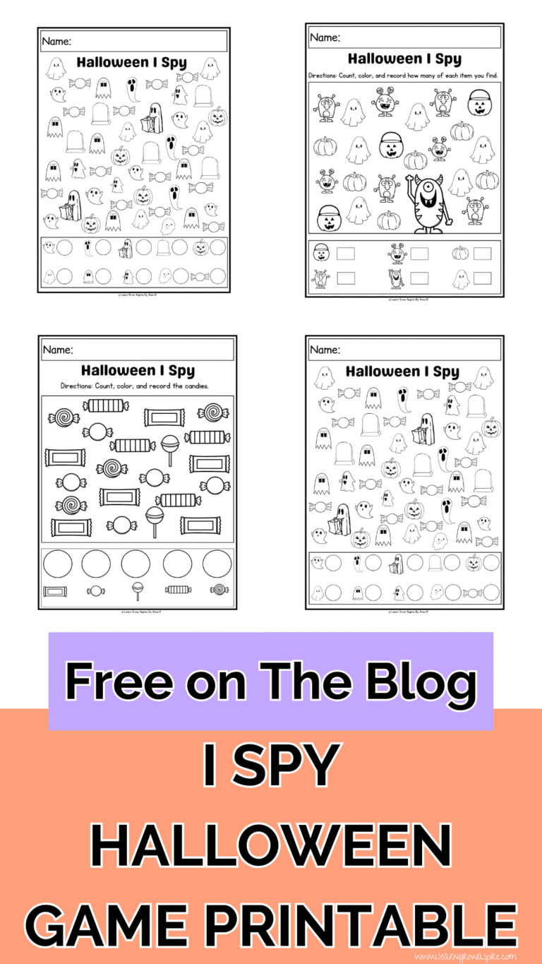 Halloween I Spy Free Printable PDFs