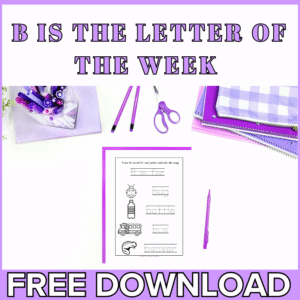 Free Printable Letter B Activities For Preschool | Learn Grow Aspire