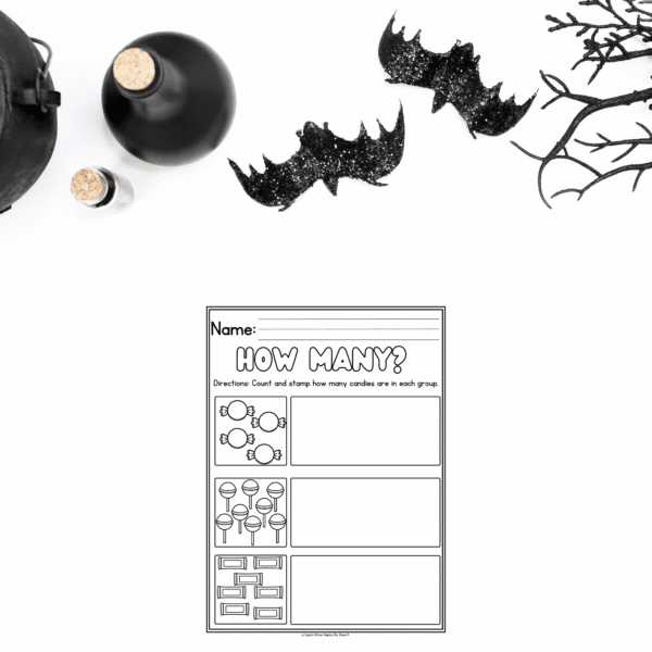 Free Halloween Count and Stamp Worksheets For Preschool | Learn Grow Aspire