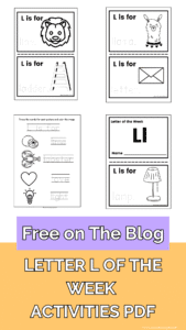 Letter L Of The Week Printable | Learn Grow Aspire