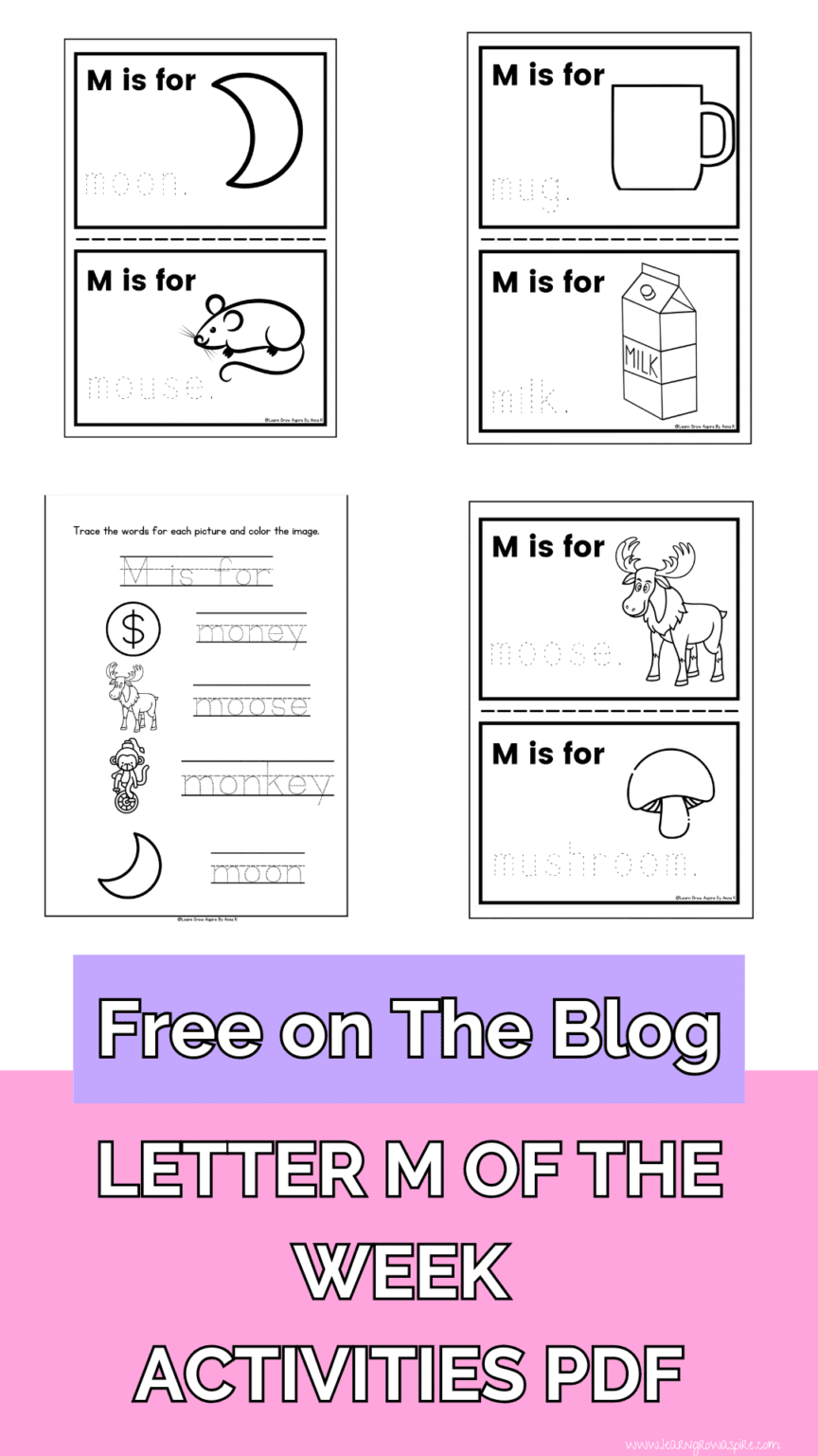 Letter M Of The Week Printable | Learn Grow Aspire