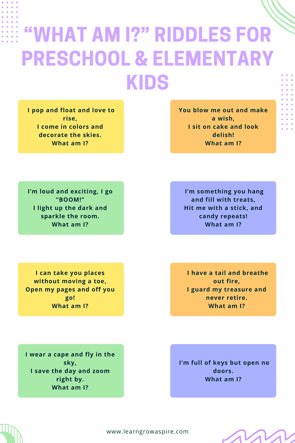 Back-to-School Riddles for Kids (With Answers!) | Learn Grow Aspire