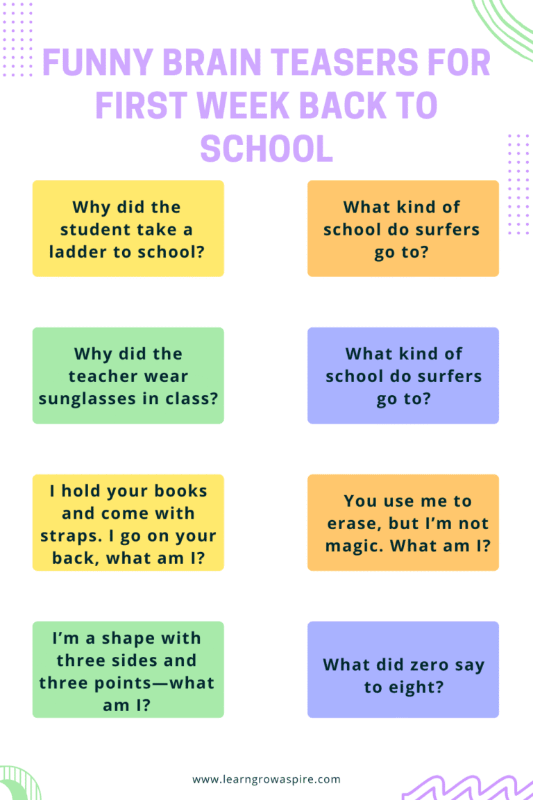 Back-to-School Riddles for Kids (With Answers!) | Learn Grow Aspire