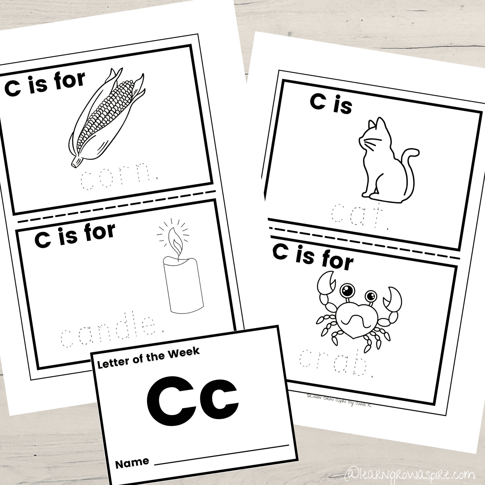 Free Printable Letter C Activities For Preschoolers | Learn Grow Aspire