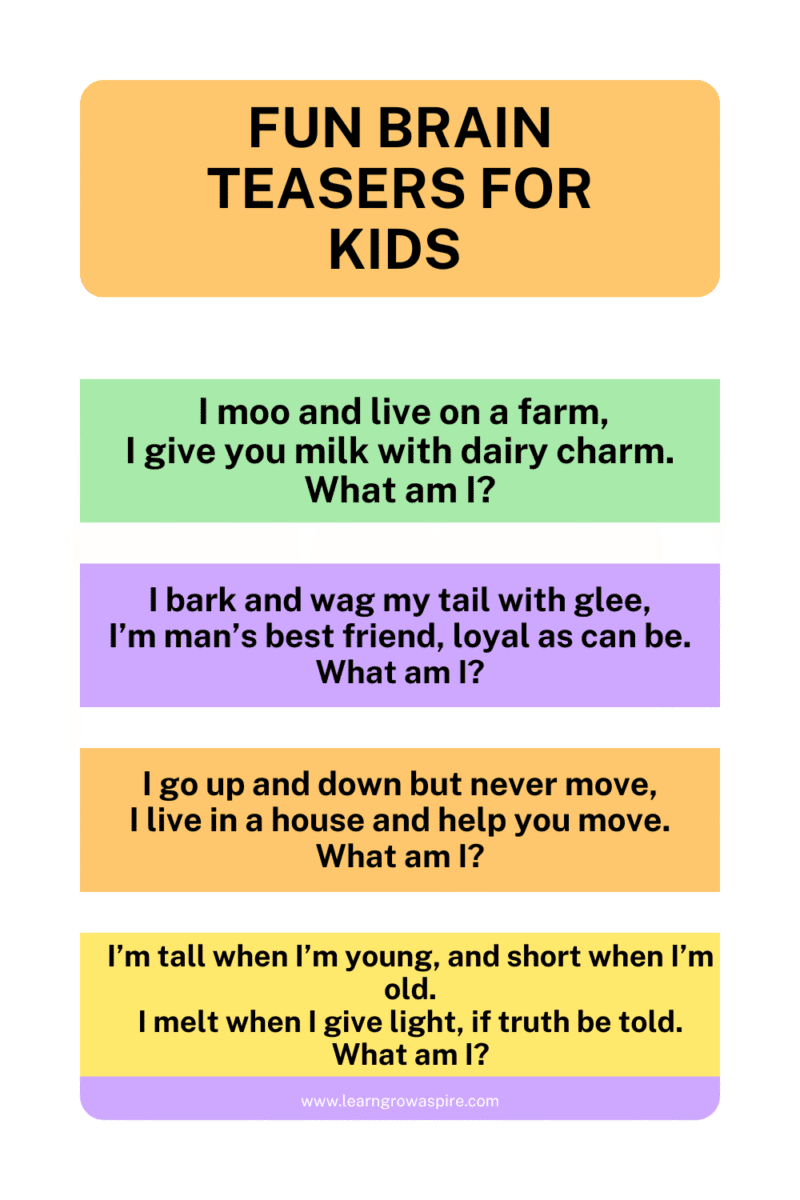 What Am I Riddles For Kids With Answers | Learn Grow Aspire