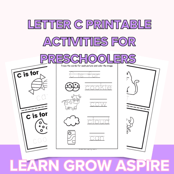 Free Printable Letter C Activities For Preschoolers | Learn Grow Aspire