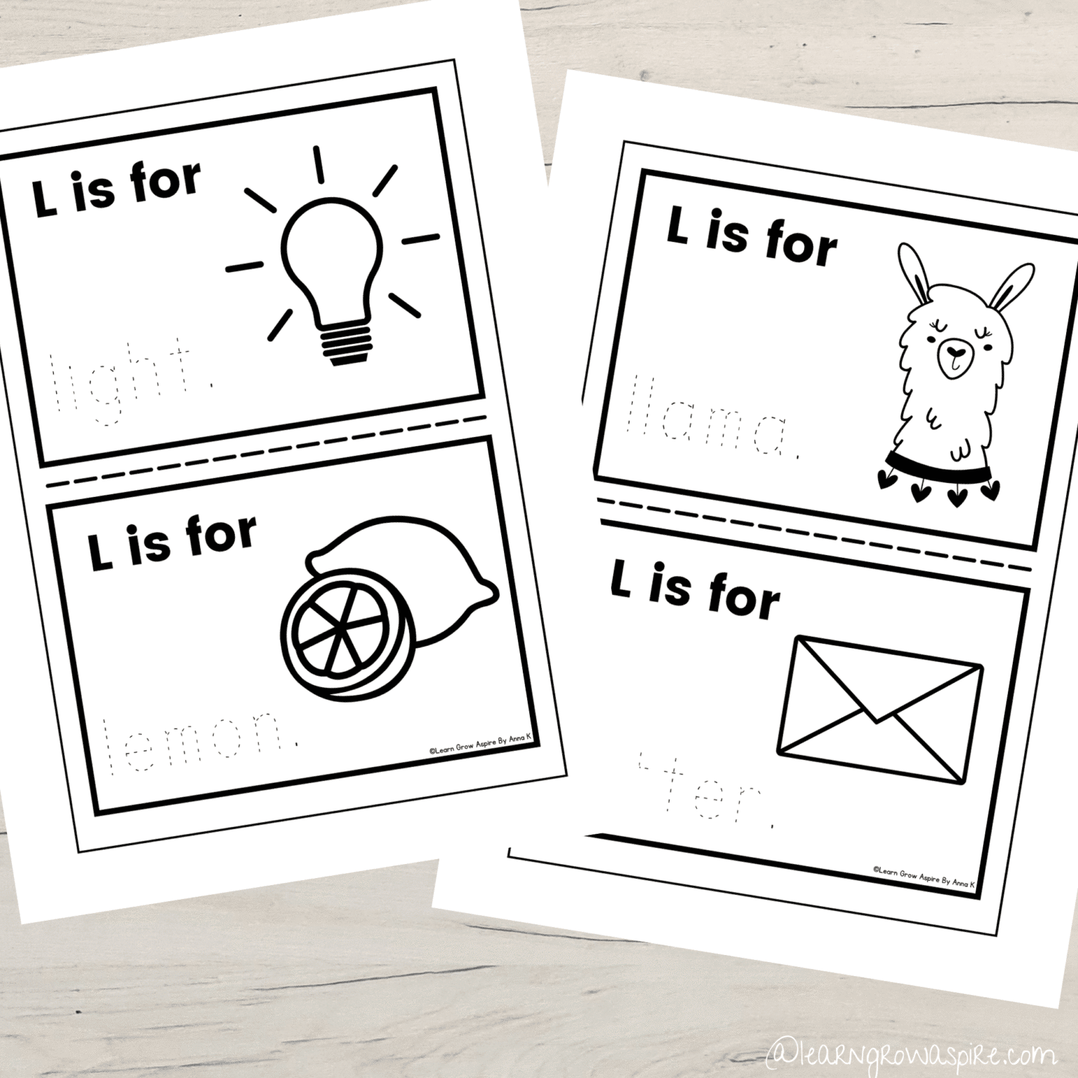 Letter L Of The Week Printable | Learn Grow Aspire